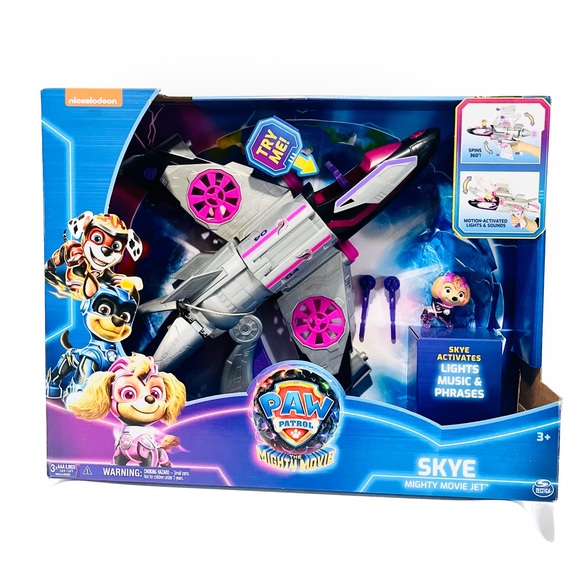 Paw Patrol | Toys | Paw Patrol Skye Mighty Movie Jet Pink And Gray ...
